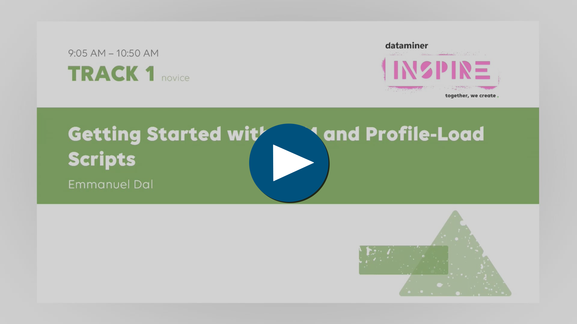 Rewind ⏪ DataMiner Inspire workshops (Green Track) - DataMiner Dojo