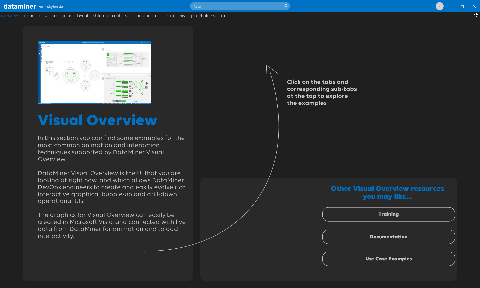 Ziine Your Reference For Visual Overview Functionality Dataminer Dojo